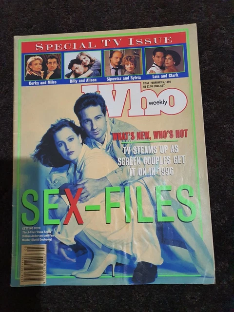 GILLIAN ANDERSON DUCHOVNY Who Weekly Xfiles Magazine 1996 Lois and ...