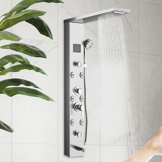 DUSCHPANEEL DUSCHSÄULE EDELSTAHL Badarmatur Dusch Regendusche ...