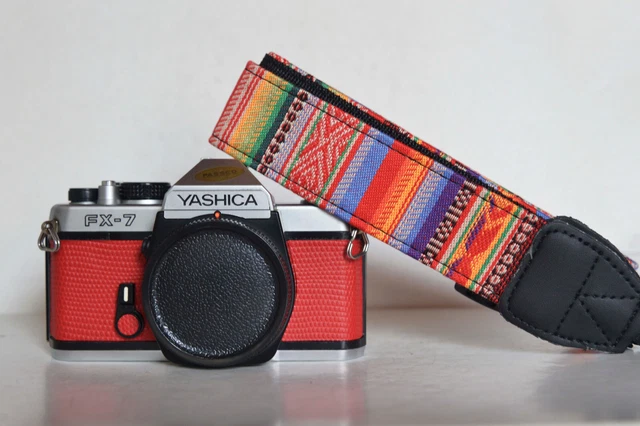 YASHICA FX-7 (CONTAX/YASHICA Mount) film camera - red leather [EXC+ ...