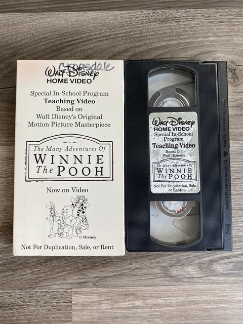 THE MANY ADVENTURES of Winnie The Pooh -Teaching VHS Video For In ...