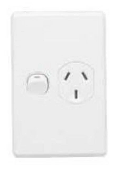CLIPSAL C2000 SINGLE SWITCHED SOCKET 10A 2-Pole 3-Pin Standard ...