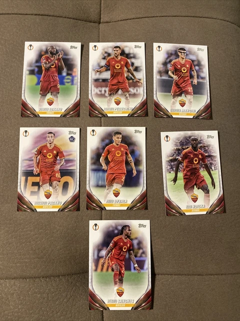 TOPPS UEFA UCC Flagship 2023 2024 Base Set Rome Dybala Lukaku Pilgrim ...