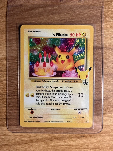 POKÉMON CARD CELEBRATIONS 25th Anniversary Birthday Pikachu Classic ...