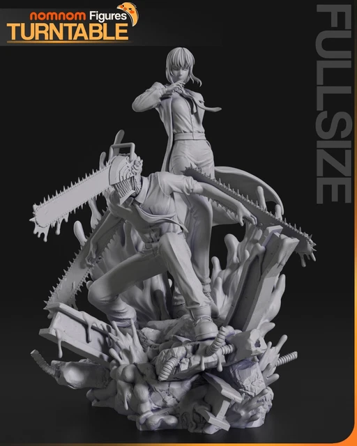 MAKIMA AND DENJI Figure 1/10 Scale Resin Model Kit [Chainsaw Man ...