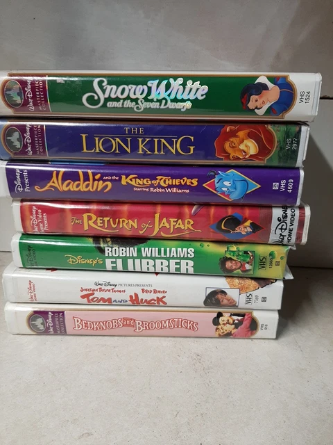 LOTTO DI 7 nastri VHS Walt Disney, re leone, flubber, re,, e hick ...