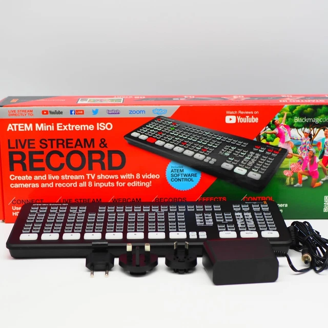 BLACKMAGIC DESIGN ATEM Mini Extreme ISO Production Switcher w/All ...