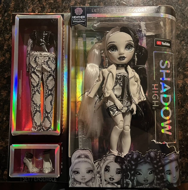 RAINBOW HIGH SHADOW Series 1 Heather Grayson- Grayscale Fashion Doll. 2 ...
