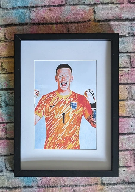 ENGLAND EURO 2024 Jordan Pickford Football Picture Print Pop Art ...