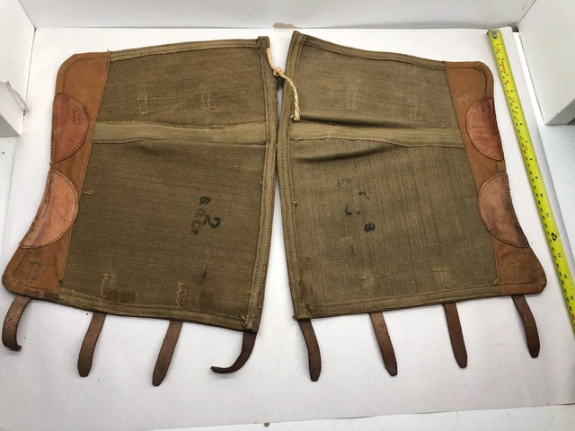 ORIGINAL WW2 BRITISH Army 37 Pattern Despatch Riders High Sided Spats £ ...