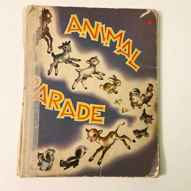 VINTAGE 1948 ANIMAL Parade Raphael Tuck and Sons Farm Animals Story ...