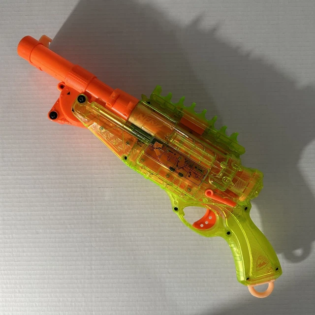 NERF N-STRIKE BARREL Break IX-2 Shotgun Blaster Neon Green Translucent ...