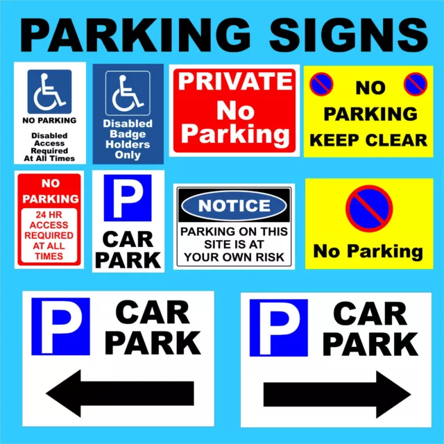 NO PARKING PLASTIC Signs or Stickers Disabled, Private, Driveway ...