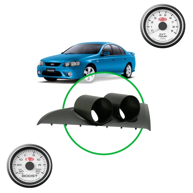 SAAS GAUGE DASH Pod Boost & EGT Exhaust Temp Gauges for BA BF Falcon ...