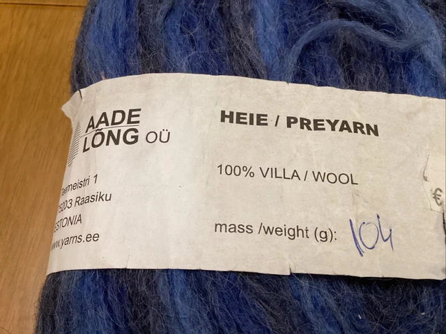 100G OF AADE LONG OU HEIE PREYARN WOOL YARN - Shades Blue Greys ...