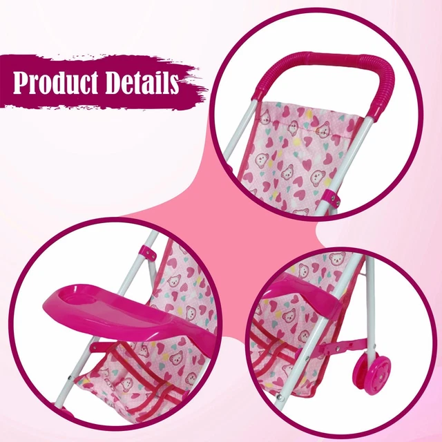 DOLL STROLLER EDUCATIONAL Gift Collection Accessories Lightweight Hands ...