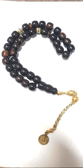 VINTAGE GERMAN FATURAN Masbaha Misbaha Islamic Rosary Amber Islam ...