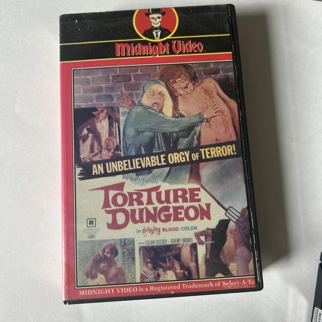 VTG 1982 MIDNIGHT Video Clam Shell Dr. Tarrs Torture Dungeon VHS-Susan ...