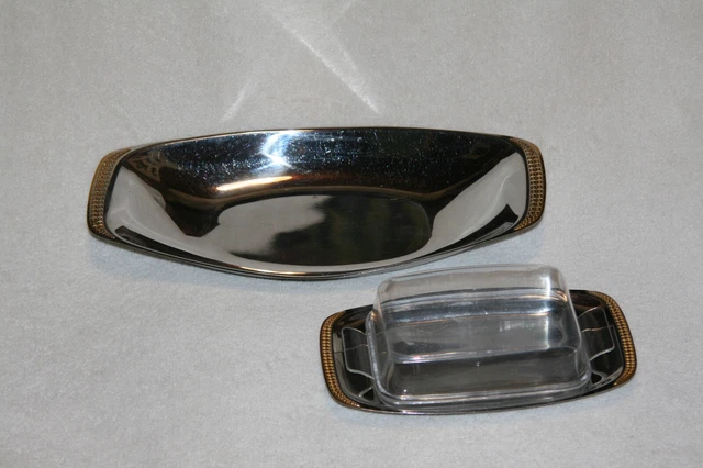 VINTAGE QUIST SET BRÖTCHENSCHALE & BUTTERDOSE MID CENTURY TOP! EUR 14 ...