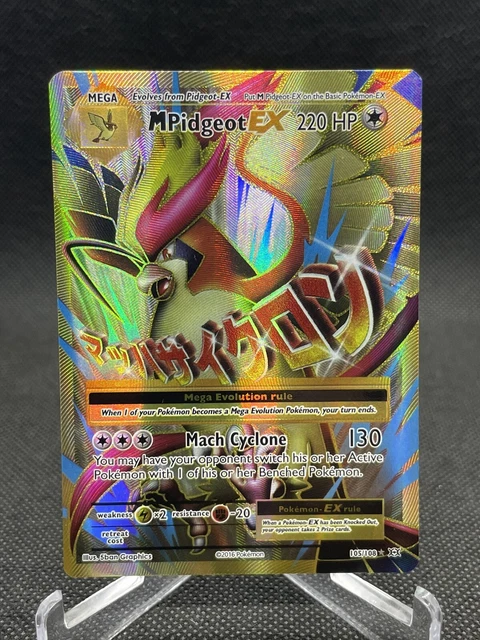 POKÉMON M PIDGEOT Ex 105/108 Ultra Raro Full Art Olo XY Evoluzioni Ccct ...