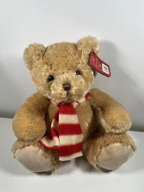 KEEL TOYS GOLDEN Bear With Red & White Scarf Plush New With Tag 31cm £9 ...