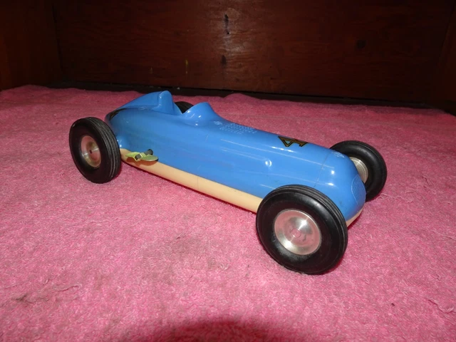 VINTAGE RITE SPOT WIND UP PLASTIC OPEN WHEEL RACE CAR TOY 1950s £94.73 ...