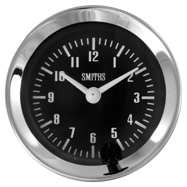 SMITHS CLASSIC 52MM Electrical 12 Hour Analogue Clock - Black Dial ...