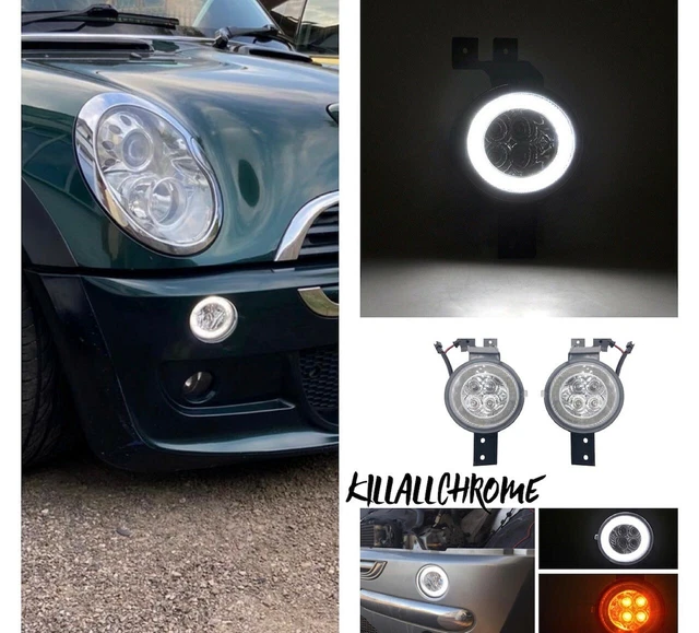 MINI R50 R52 R53 Halo Side Light Clear Lens Cooper S Jcw One Gp 2001 ...