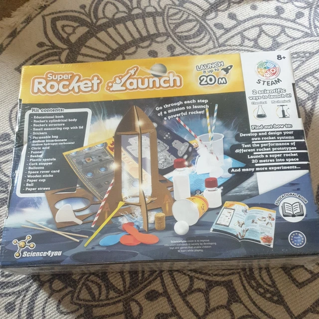 SCIENCE4YOU SUPER ROCKET Launch Kit | STEM Space Experiments Toy | Ages ...