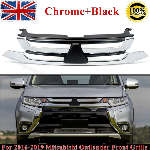 NEW FOR MITSUBISHI Outlander 2015-2018 Front Bumper Grille Gloss Black ...