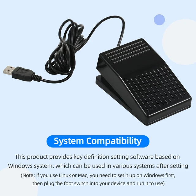 USB FOOT PEDAL PC Foot Switch PC Game Foot Pedal for Office Equipment ...