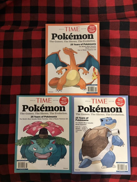 TIME MAGAZINE POKEMON 2025 Blastoise Venusaur Charizard Complete Set 3 ...