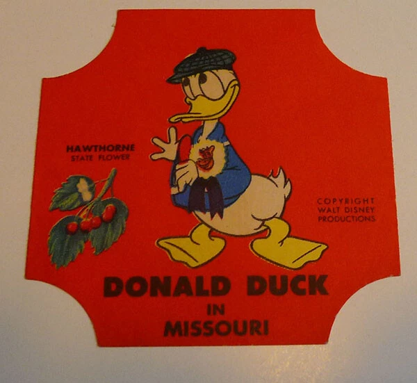 1950'S NBC BREAD label Disney Donald Duck Travelogue In Missouri $30.00 ...