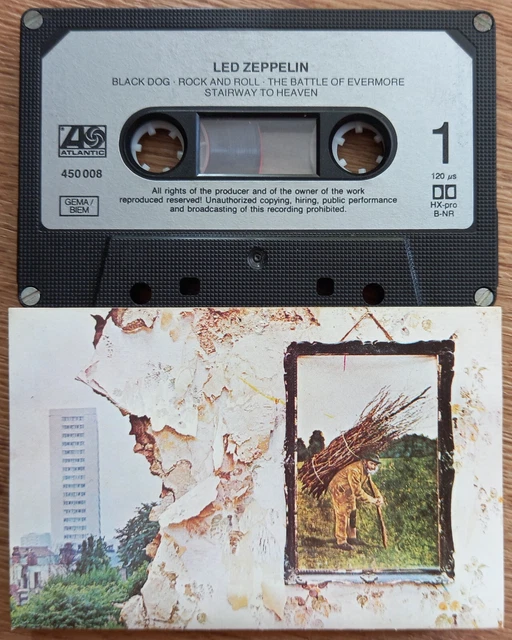 LED ZEPPELIN - IV / SYMBOLS (K450008) 1980s EUROPE CASSETTE REISSUE ...