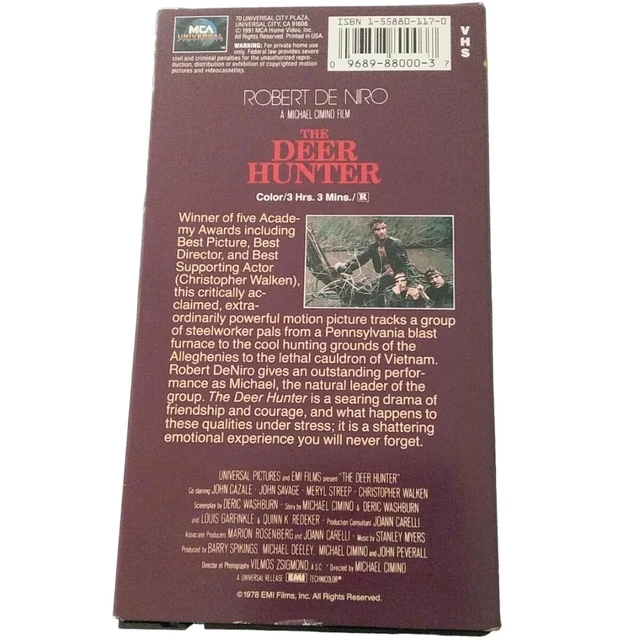 THE DEER HUNTER VHS 1991 Robert De Niro 2 Tape Set £7.37 - PicClick UK