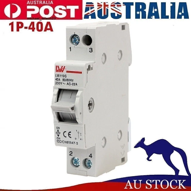CHANGE OVER SWITCH -1 Pole 40A Transfer Isolation Switch-Latching ...