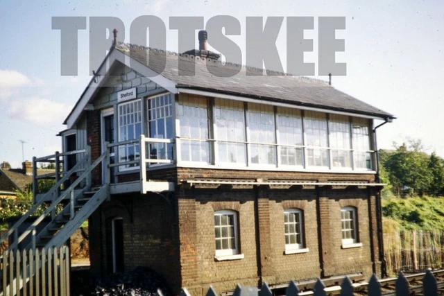 35MM SLIDE BR British Railways Scene View Shelford Signal Box 1980 ...