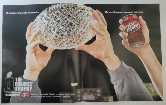 COACHES' TROPHY COLLEGE Football Champs Dr Pepper Ad 2010 ESPN Magazine ...