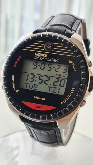 RARO OROLOGIO DIGITALE Vintage Anni '90 Approvato NASA TIMEX MICROSOFT ...