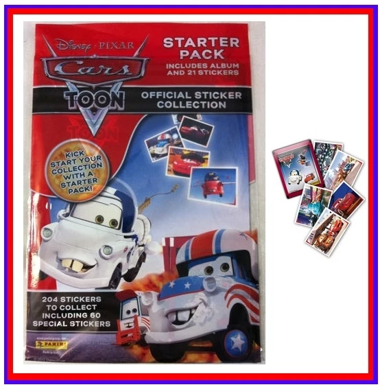PANINI DISNEY PIXAR Cars Toon Starter Pack Sticker Collection - Choose ...