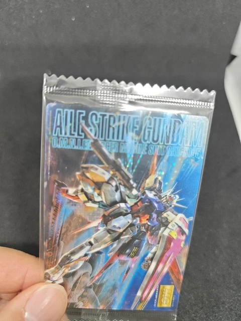 GUNPLA PAQUETE TARJETA de arte oblea Aile Strike Gundam No.121 japonés ...