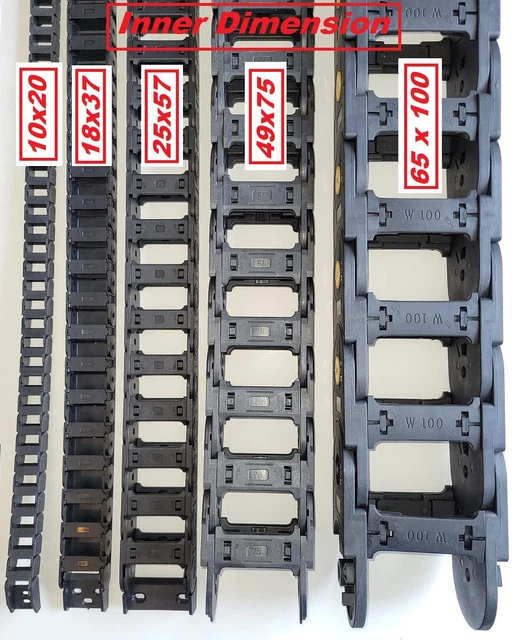 CABLE CARRIER CHAIN Track Drag CNC 1 meter Length outer dimension 0.59 ...