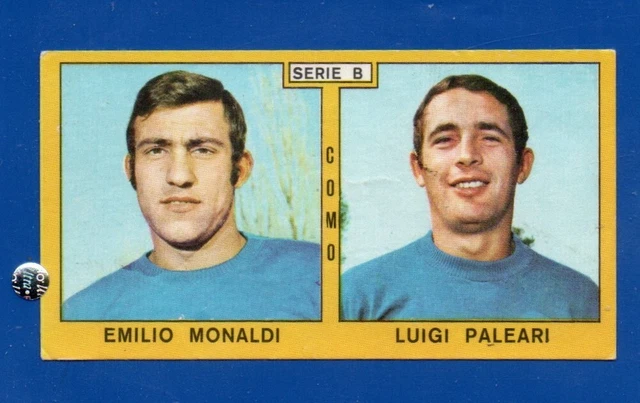FIGURINA CALCIATORI PANINI 1969/70 Emilio Monaldi Luigi Paleari Como ...