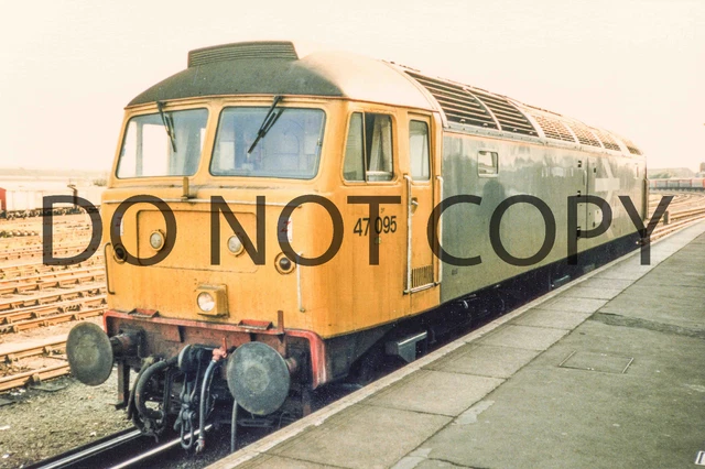 UK DIESEL TRAIN Railway Photograph Of Class 47 Loco 47095. Rm47-147 £1. ...