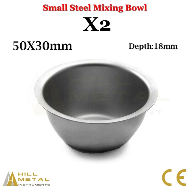 DENTAL LABORATORY INSTRUMENTS Steel Mixing Bowl Cement Surgical Implant ...