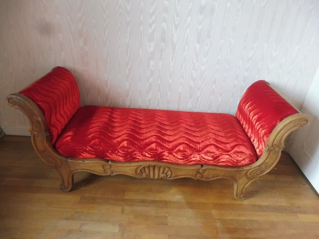 LIT, DIVAN, BANQUETTE, méridienne rouge, EUR 799,00 - PicClick FR