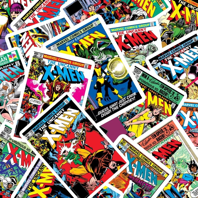 THE UNCANNY X-MEN Comic Book Covers Stickers 40 Pack X-man Comic Set 40 ...