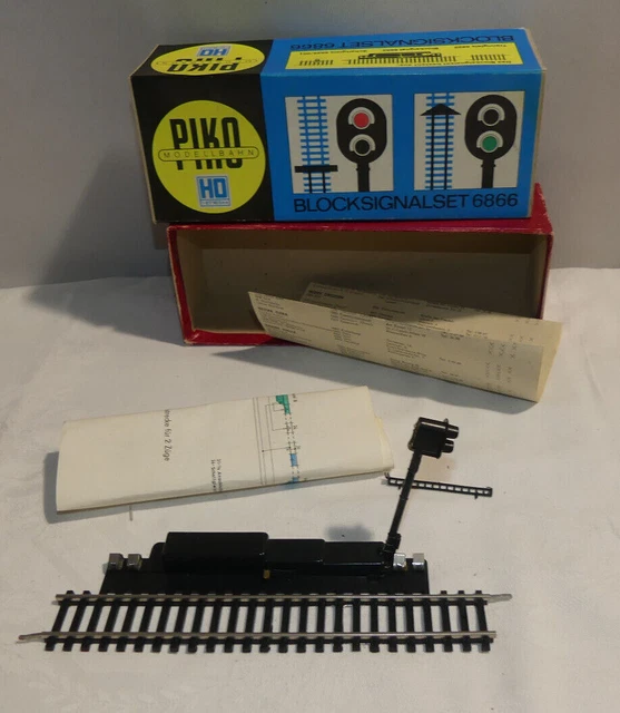 DDR PIKO H0 1:87 Blocksignalset 6866 mit Anleitung OVP mit Fehlteile ...
