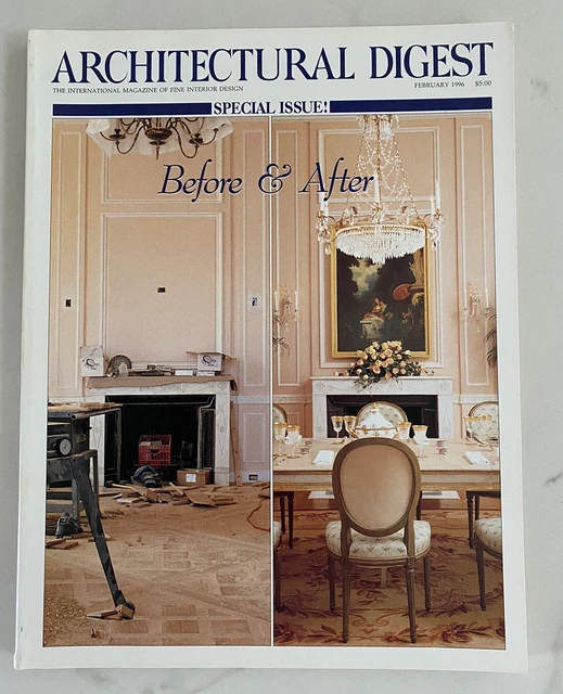 ARCHITECTURAL DIGEST MAGAZINE February 1998 Issue Before & After Art ...