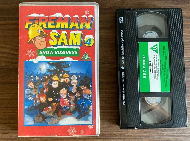 FIREMAN SAM 4 Snow Business Vhs video tape vintage collectors - Working £10.07 - PicClick UK