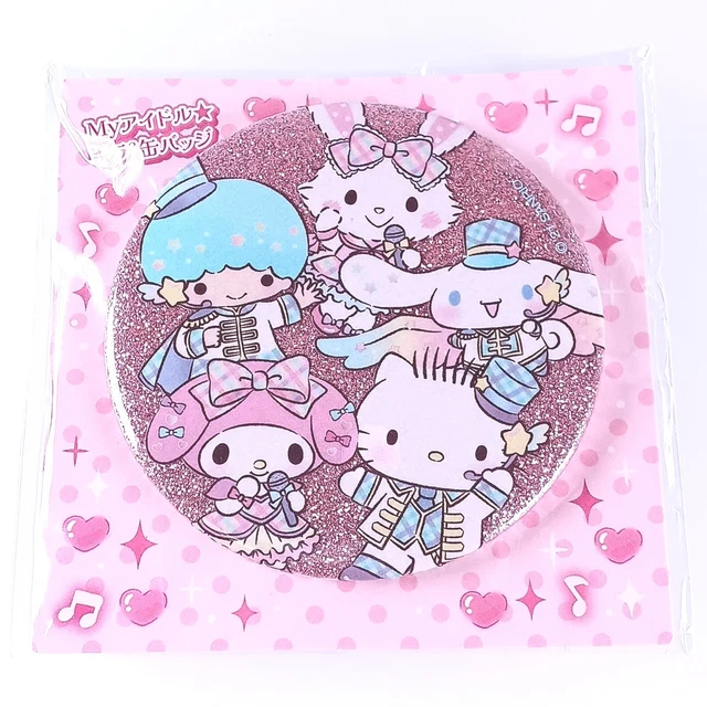 CINNAMOROLL MY MELODY Sanrio Ichigo Shinbun große Dose Abzeichen aus ...